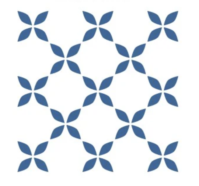 X Lattice Pattern Stencil - Blue Star At Home